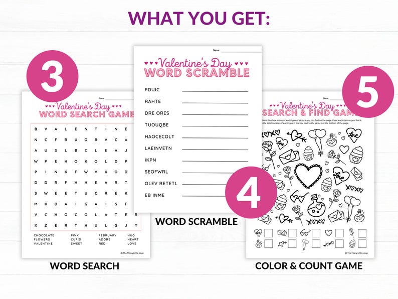 Valentine's Day Activities | Valentine's Day Party Games Printable ...