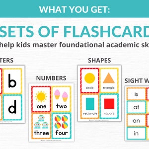 HUGE BUNDLE! Printable Flashcards & Activity Bundle for Preschool ...