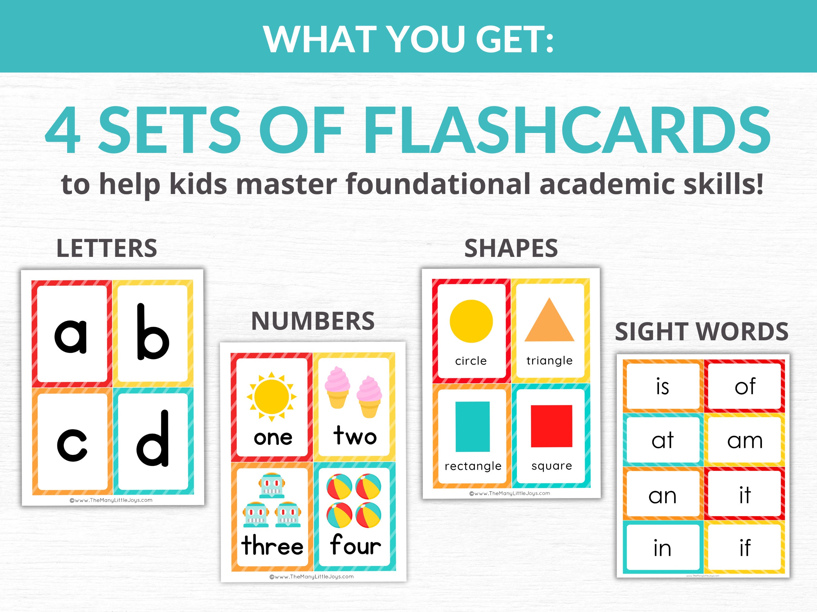 HUGE BUNDLE! Printable Flashcards & Activity Bundle for Preschool ...