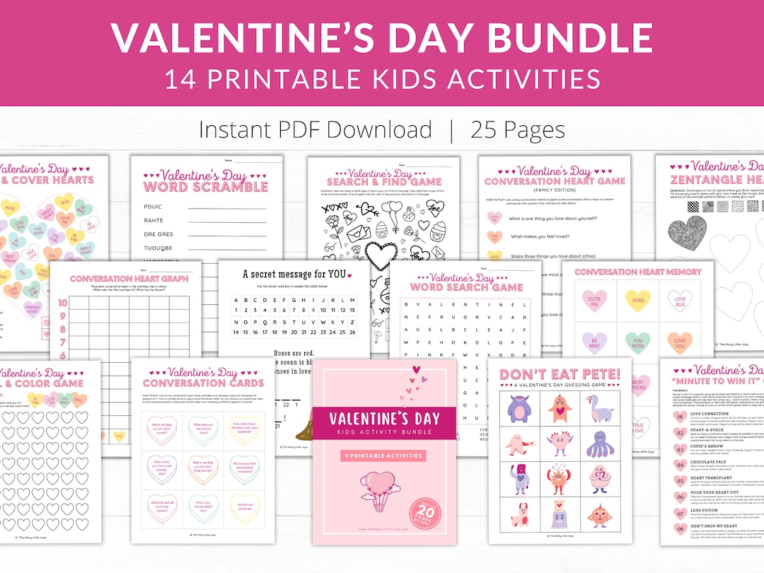Valentine's Day Activities | Valentine's Day Party Games Printable ...