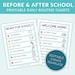 Before and After School Daily Routine Charts for Kids - Editable Canva ...