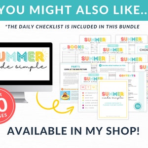 Kids Summer Daily Checklist Editable Canva Template - Etsy