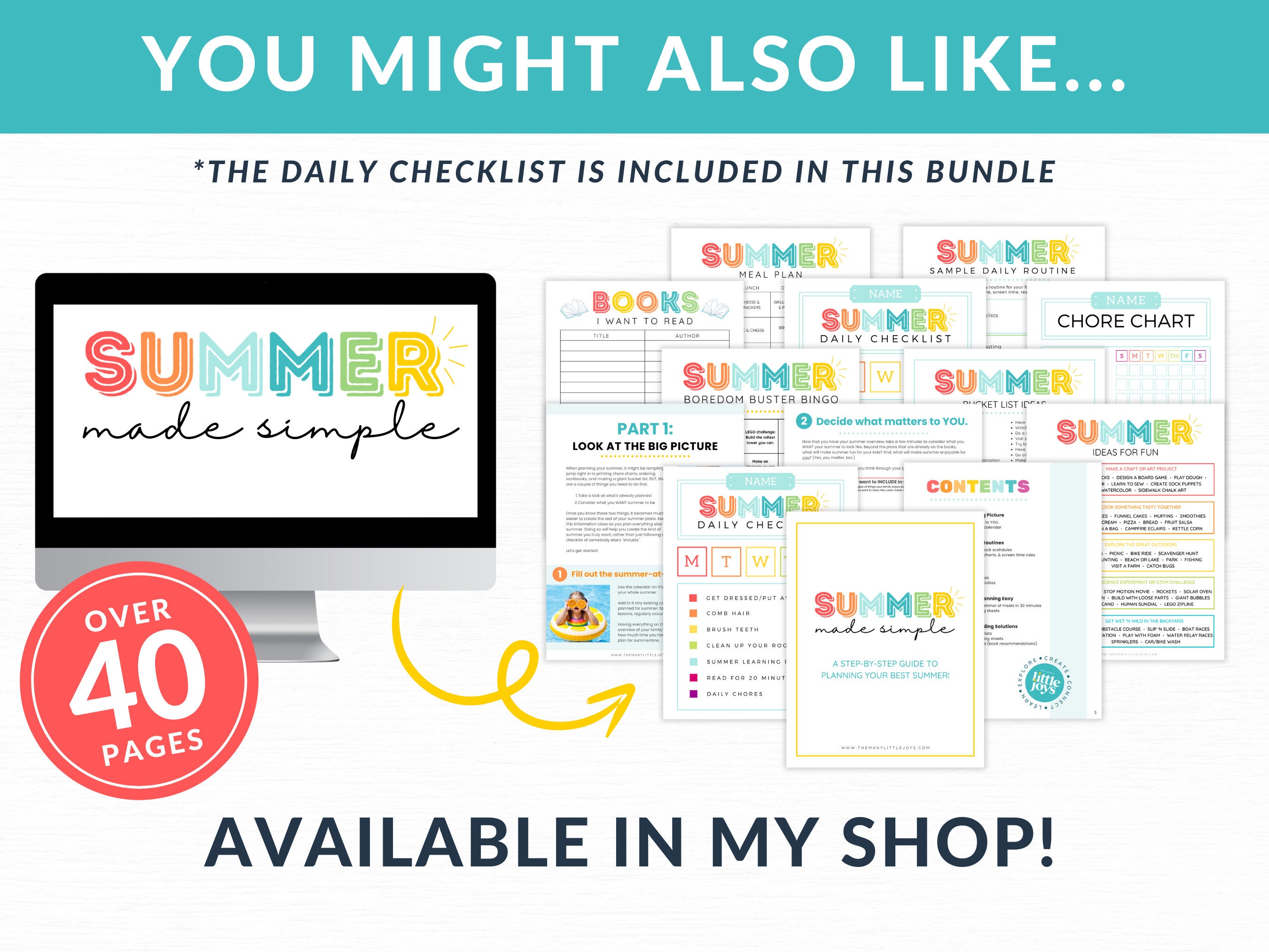 Kids Summer Daily Checklist Editable Canva Template - Etsy