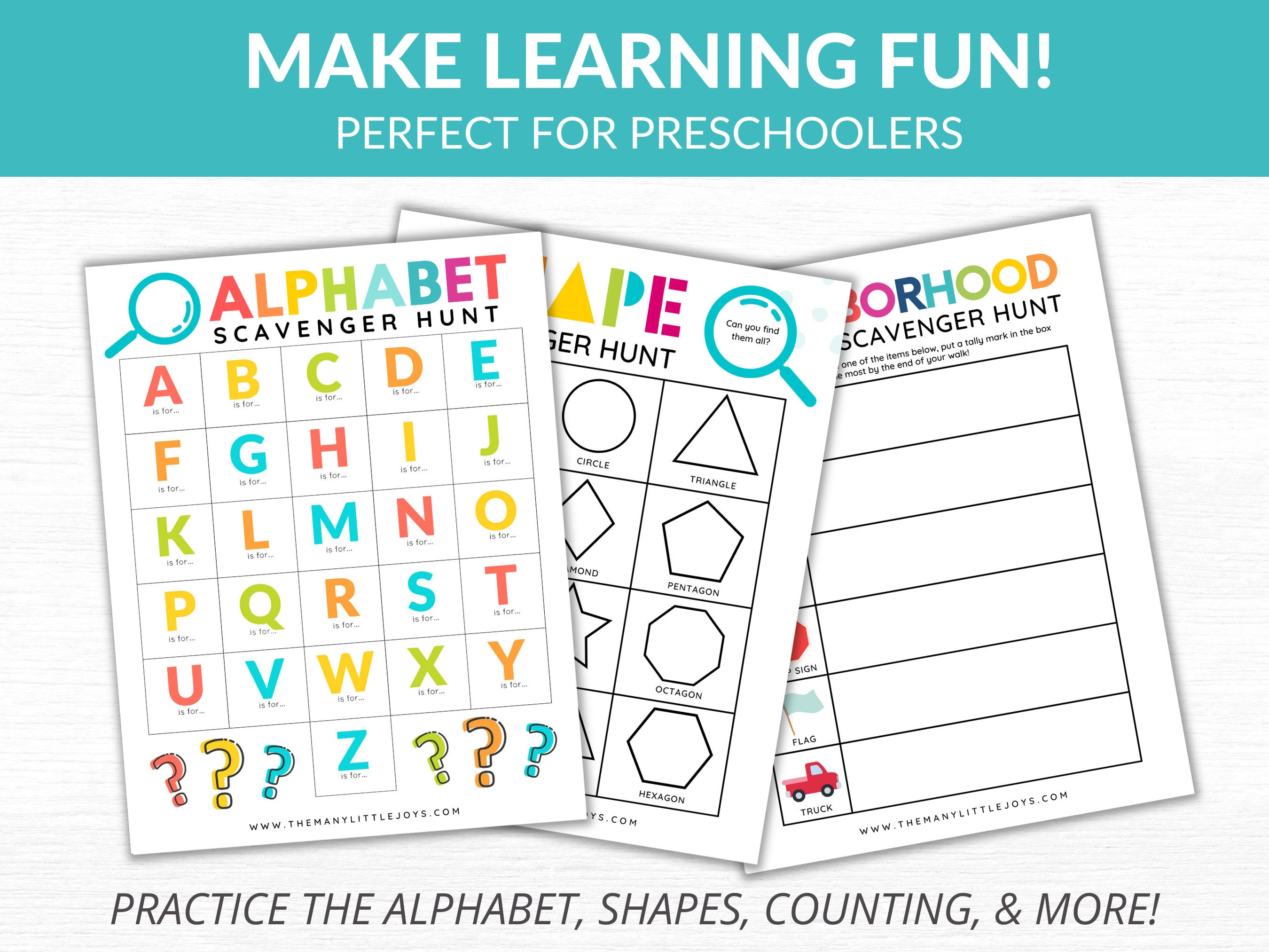 Preschool Scavenger Hunt Printable Pack: 10 Educational Hunts (PDF) - Etsy