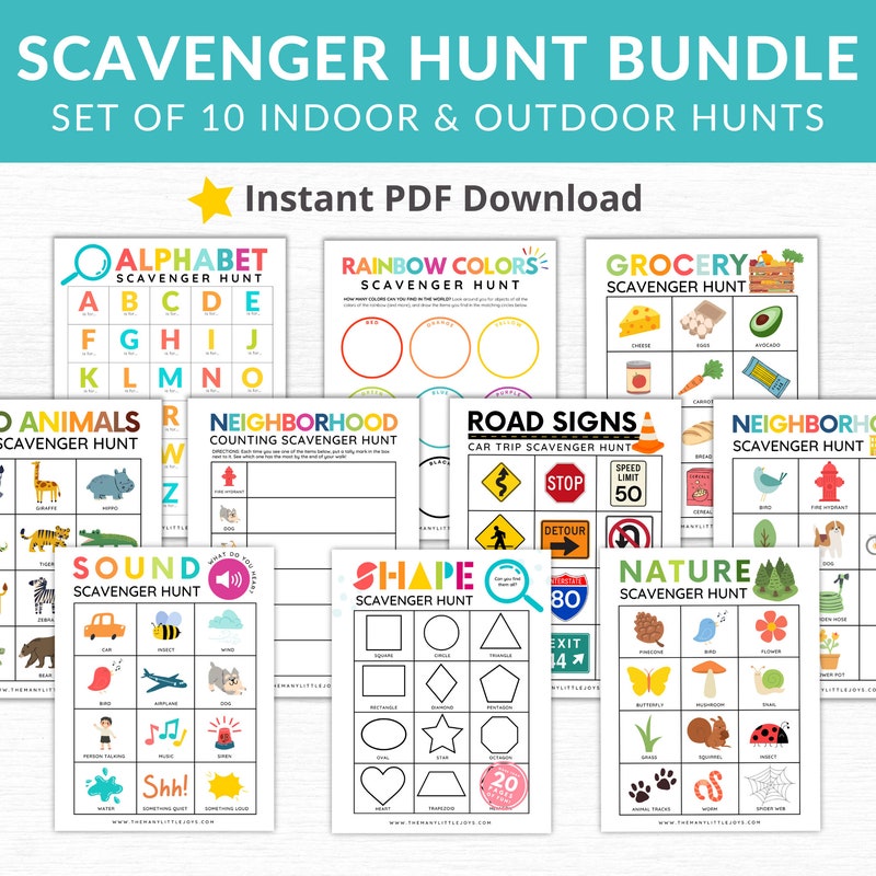 Rainbow Scavenger Hunt - Etsy