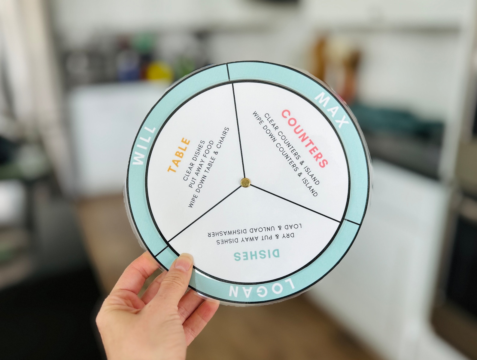 Rotating Chore Wheel Digital Template - Family Chore Chart - Etsy