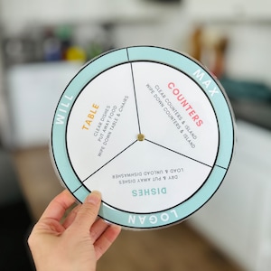 Rotating Chore Wheel Digital Template - Family Chore Chart - Etsy