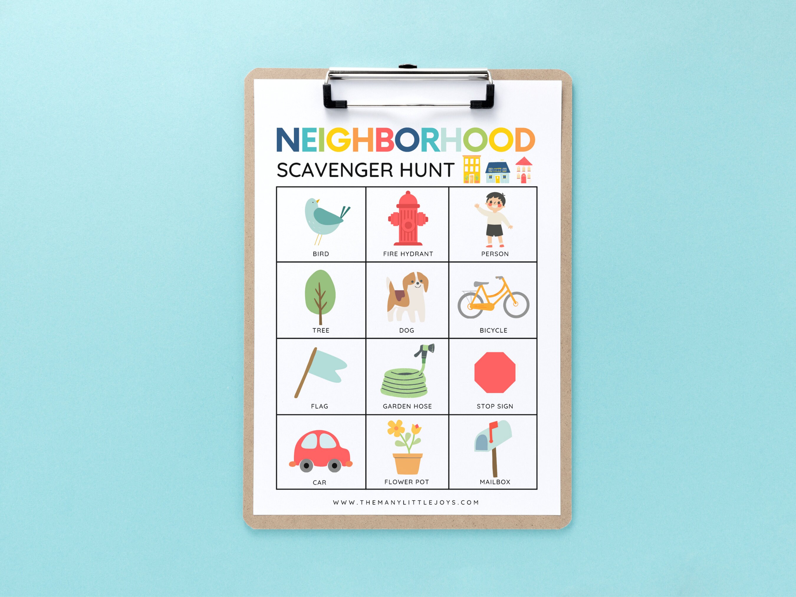 Preschool Scavenger Hunt Printable Pack: Neighborhood Scavenger Hunt ...