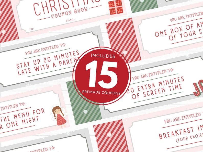 Christmas Coupon Book TEMPLATE, Editable Canva Template - Etsy