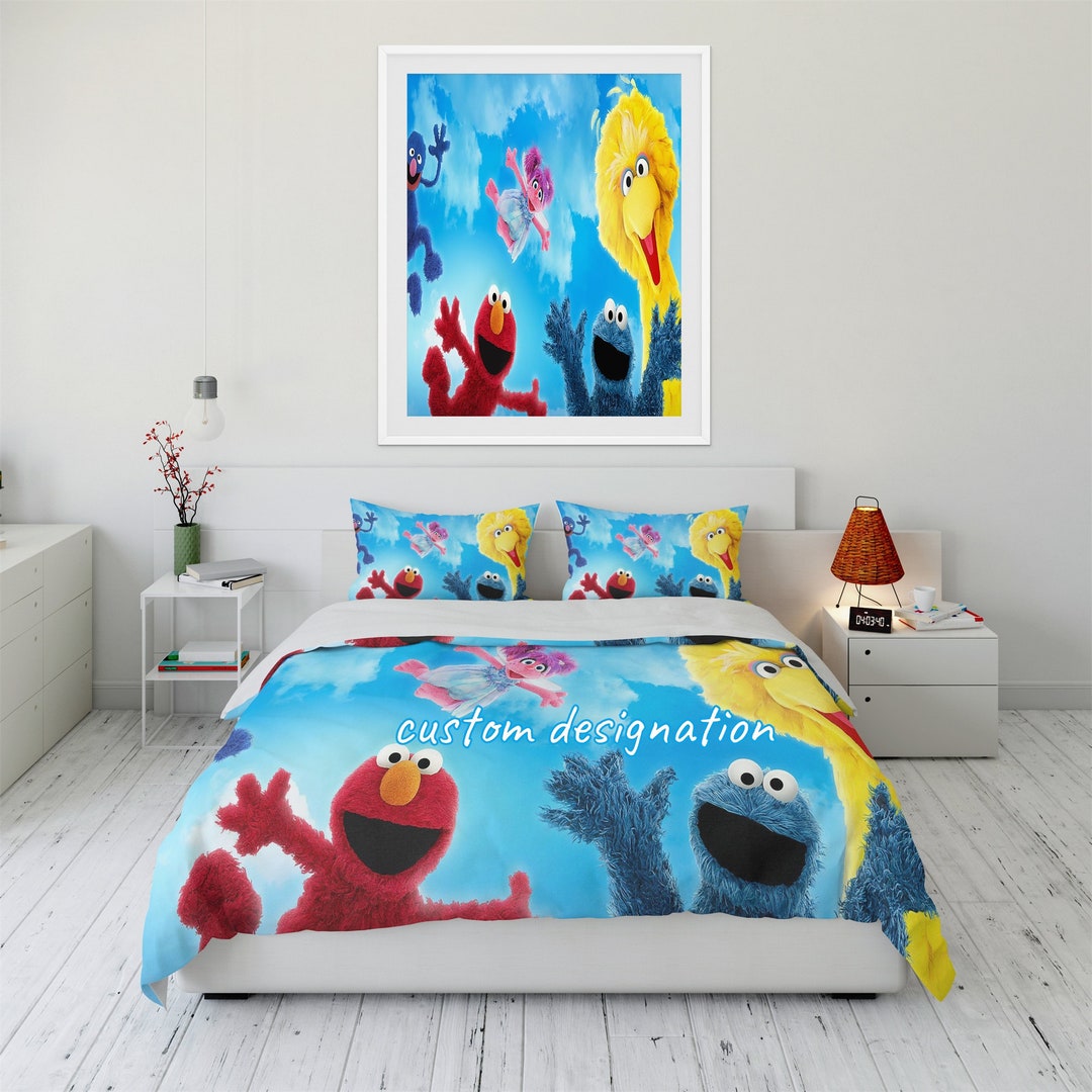 Personalize Sesame Street Pattern Printed Three Piece Set of - Etsy