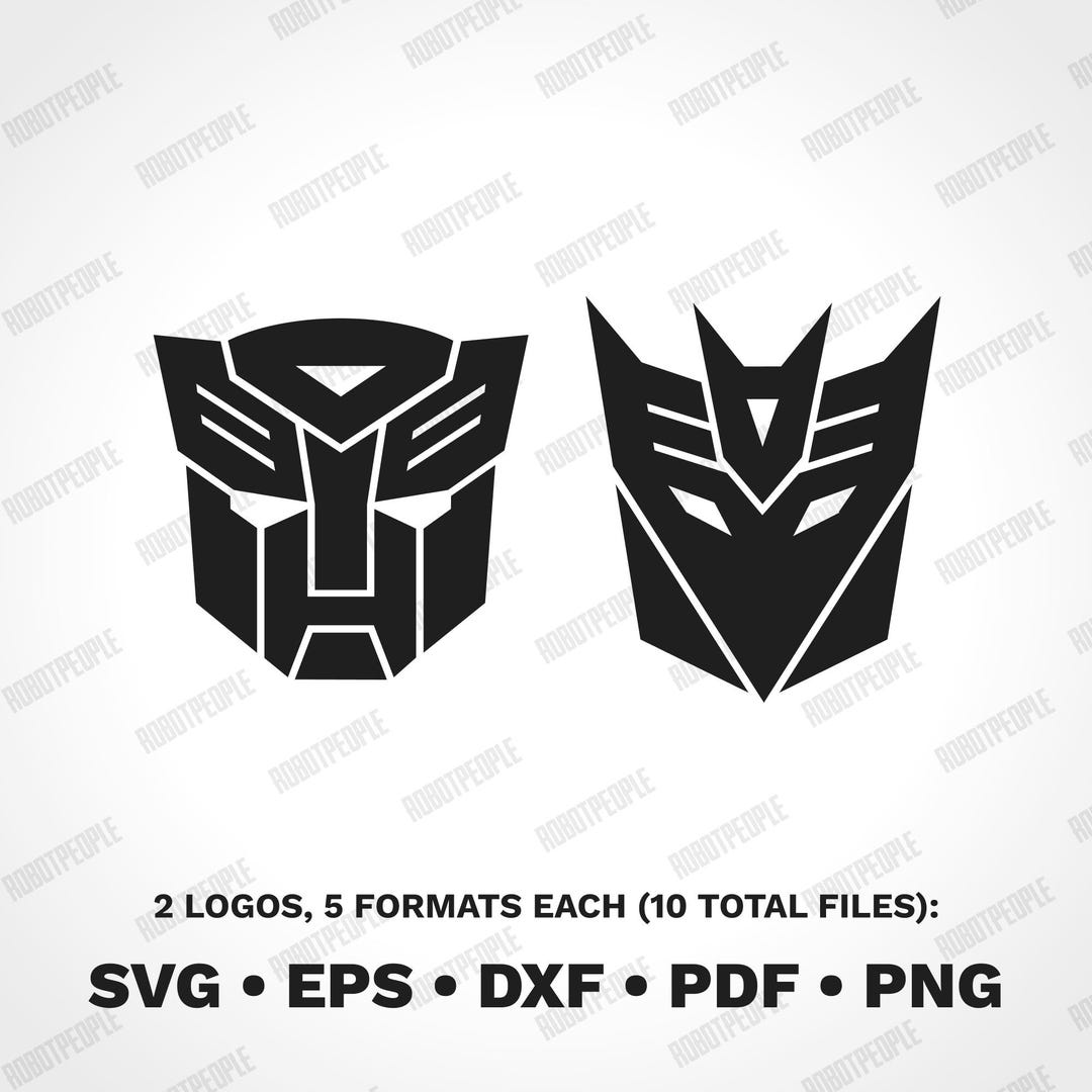 Transformers Autobots Decepticons Logo Insignias SVG Bundle | Vector ...