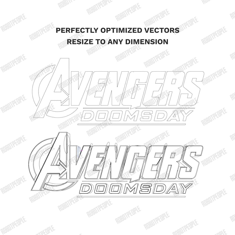 Avengers Doomsday SVG Bundle: Logo, Title, Black & Full Color (digital ...