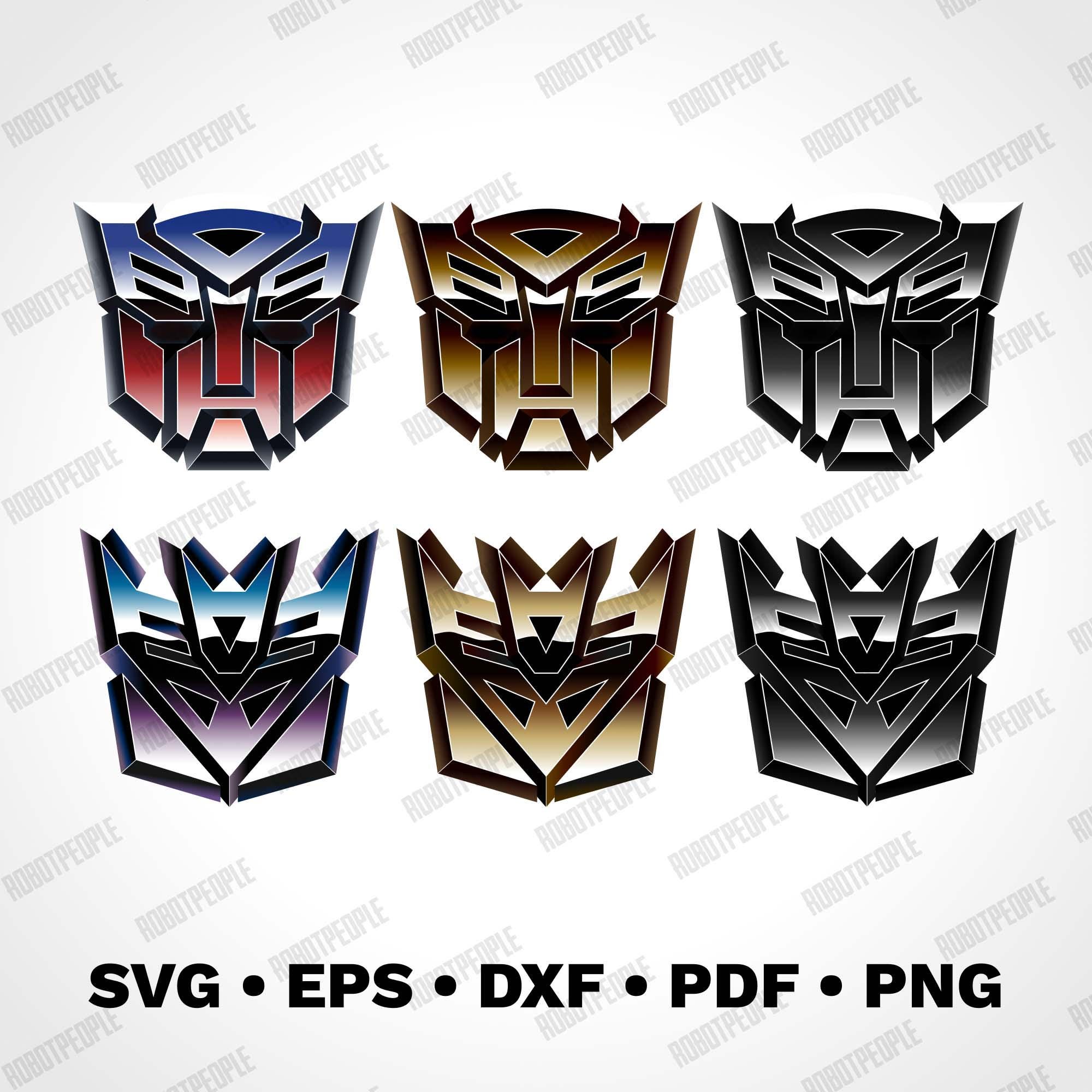 Transformers G1 Logo SVG Bundle: Autobots & Decepticons (digital ...