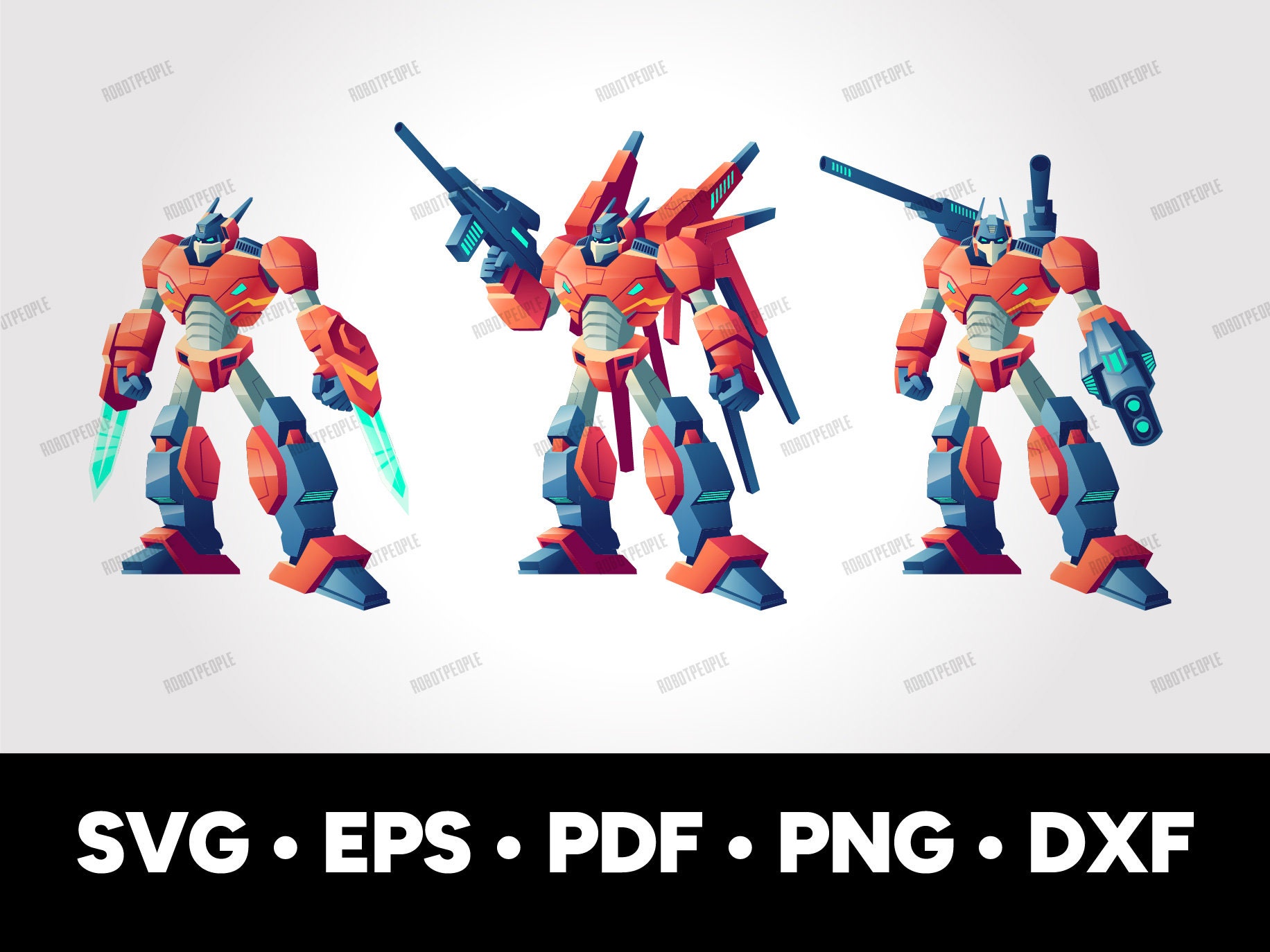 Robot SVG Battle Robots Transformer, Svg, Eps, Png, Dxf, Instant ...