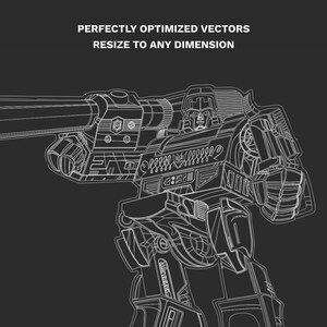 Megatron SVG: Transformer G1 Decepticon Robot Clipart (digital Download ...