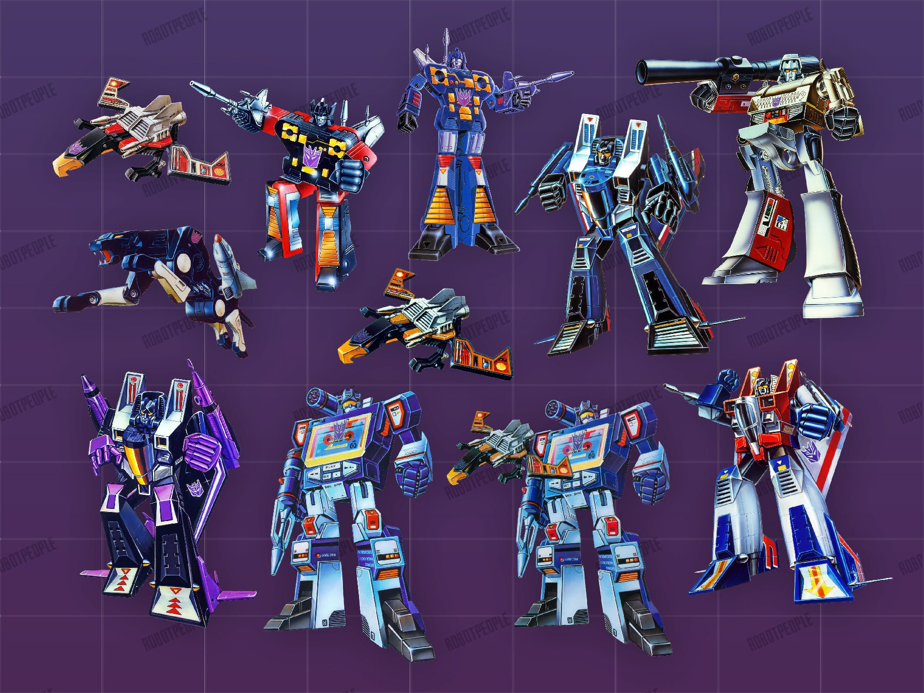 Soundwave And Ravage G1 Box Art