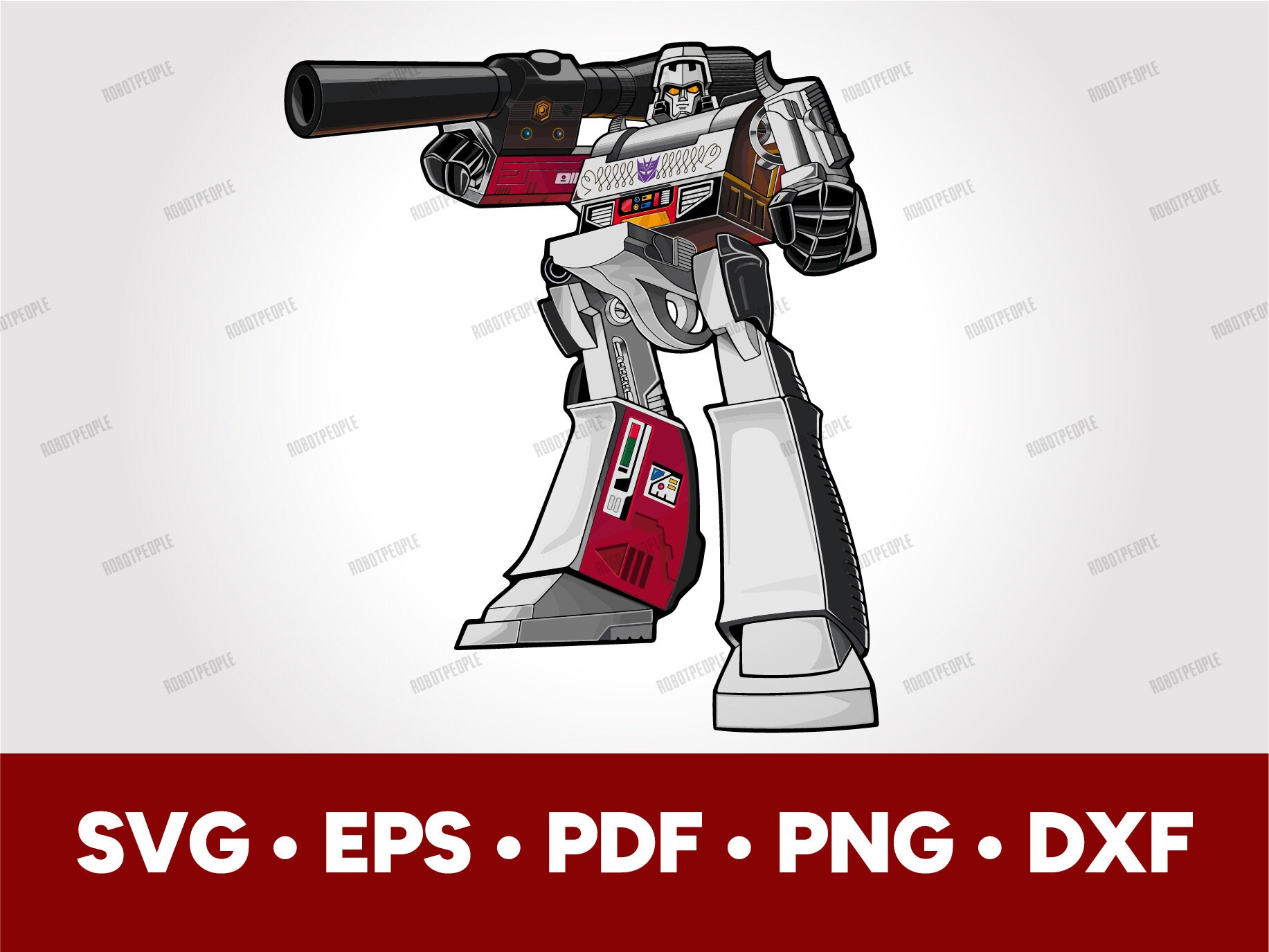 Transformer SVG Megatron G1 Robot Vector, Svg, Eps, Ai, Png, Dxf ...