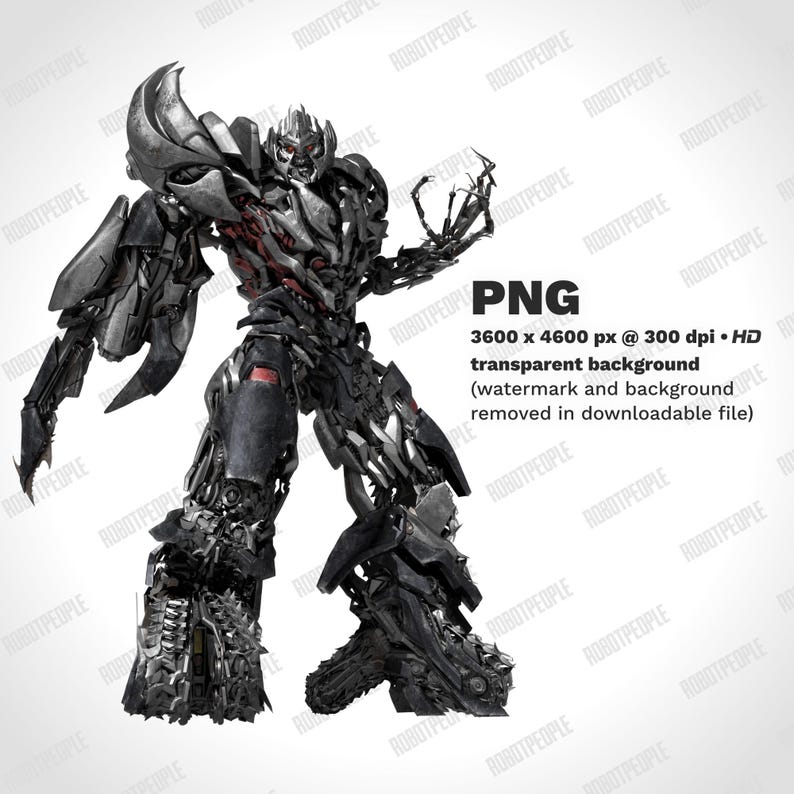Transformer Megatron PNG | Instant Download, 300 Dpi, Transparent ...