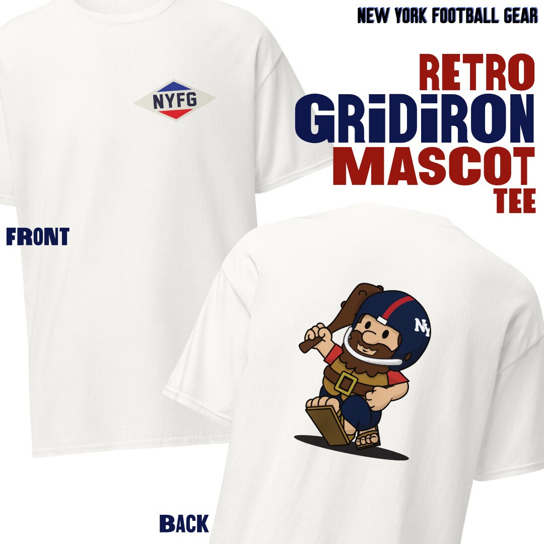 Retro "gridiron" Mascot Tee - New York Football Gear - Etsy