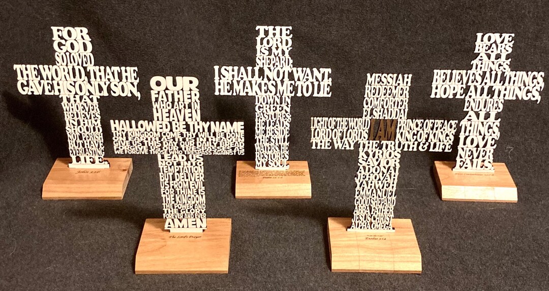 Laser Engraved Scripture Cross | Personalized Christian Gift - Etsy