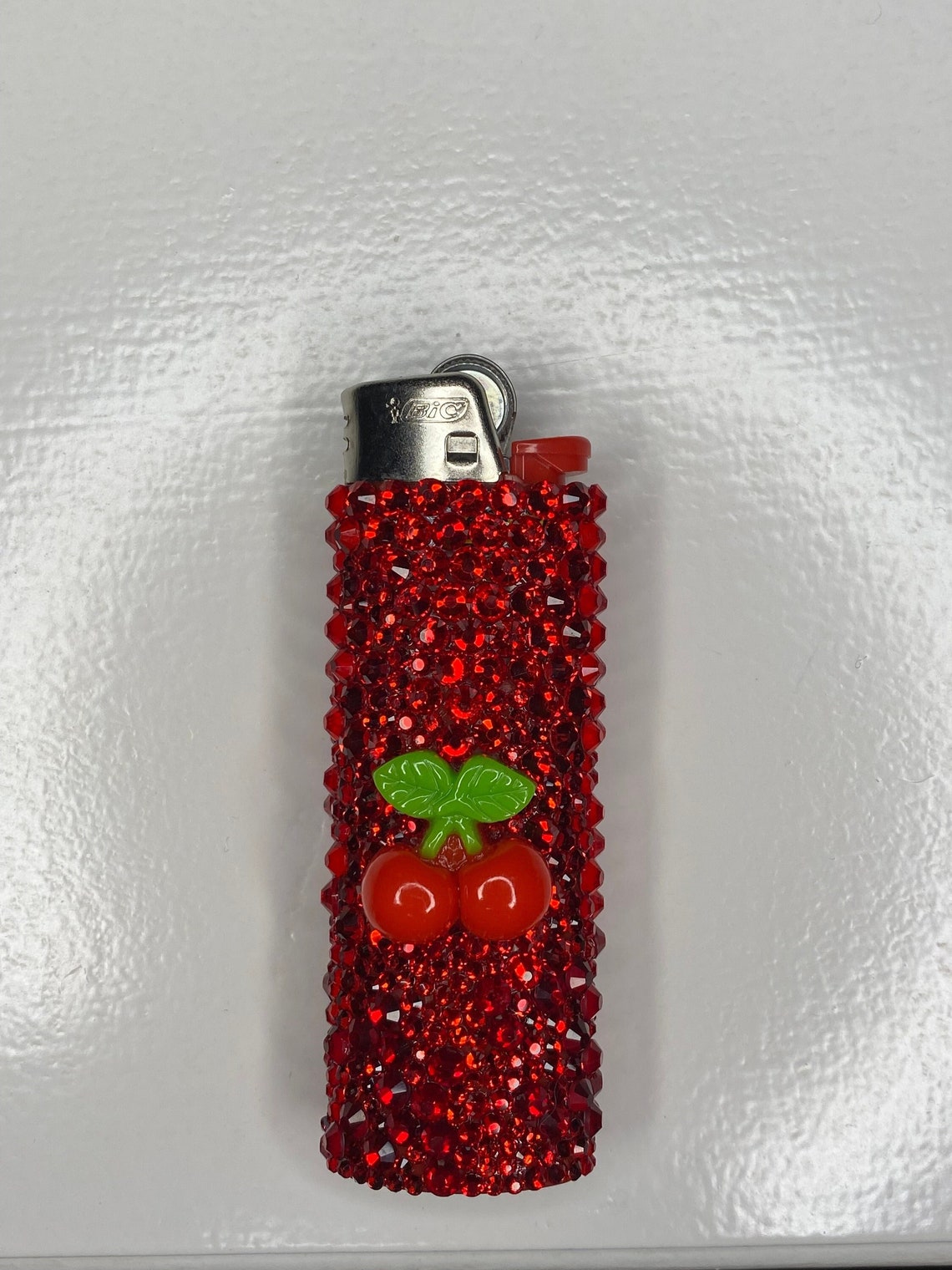 Cherry Red Rhinestone Lighter - Etsy