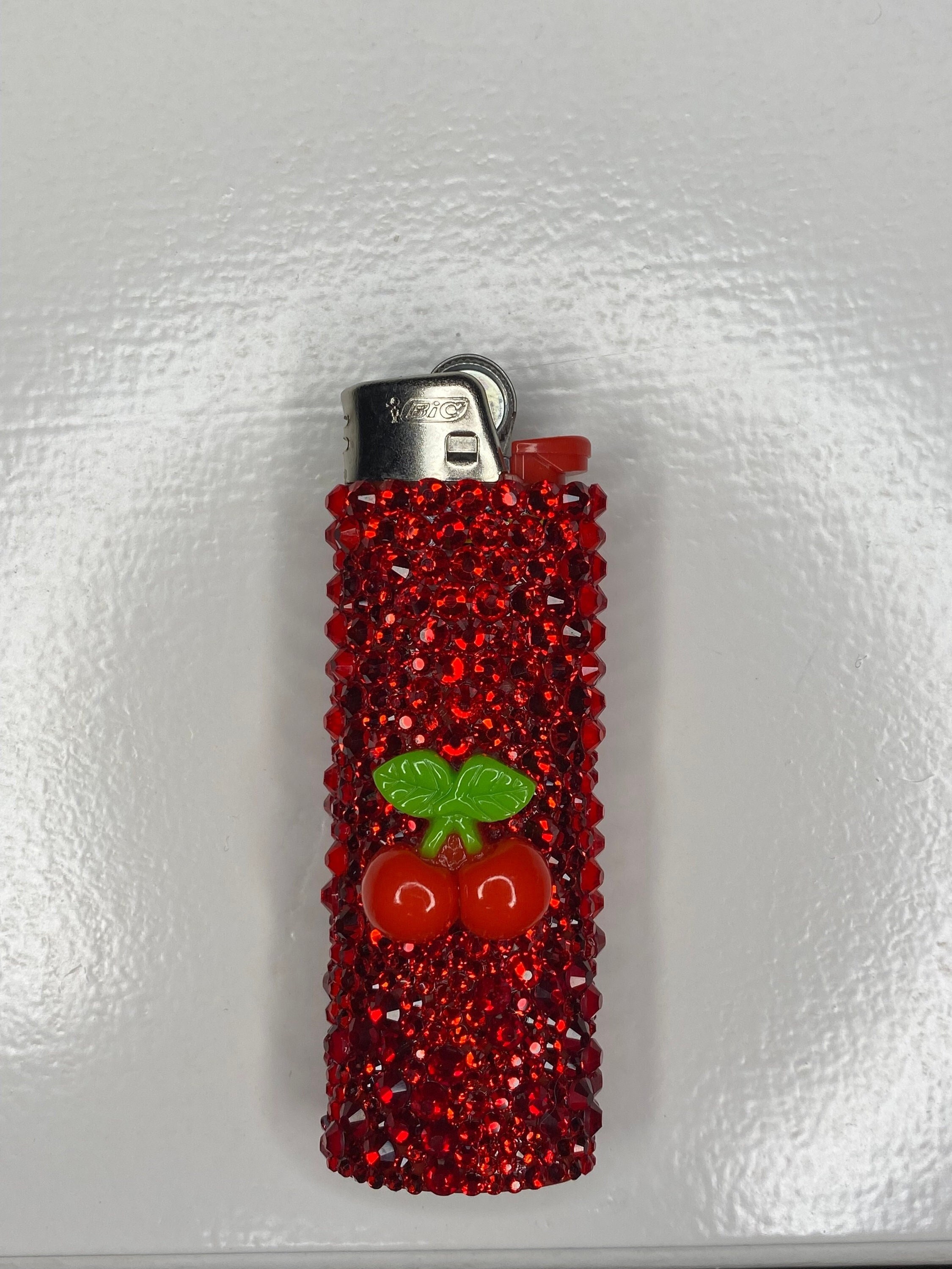 Cherry Red Rhinestone Lighter - Etsy