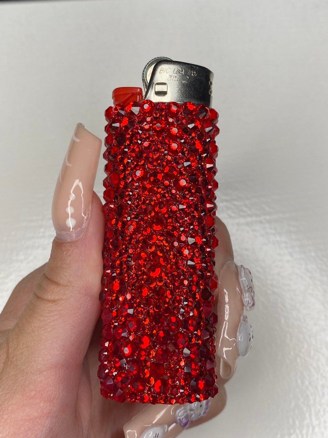 Cherry Red Rhinestone Lighter - Etsy