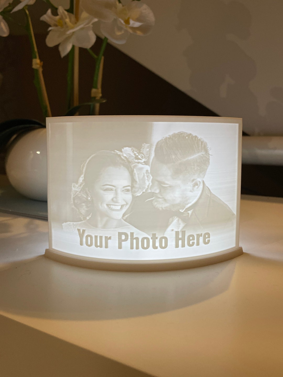 Custom Personalized 3d Printed Light Up Photo Lithophane Unique And