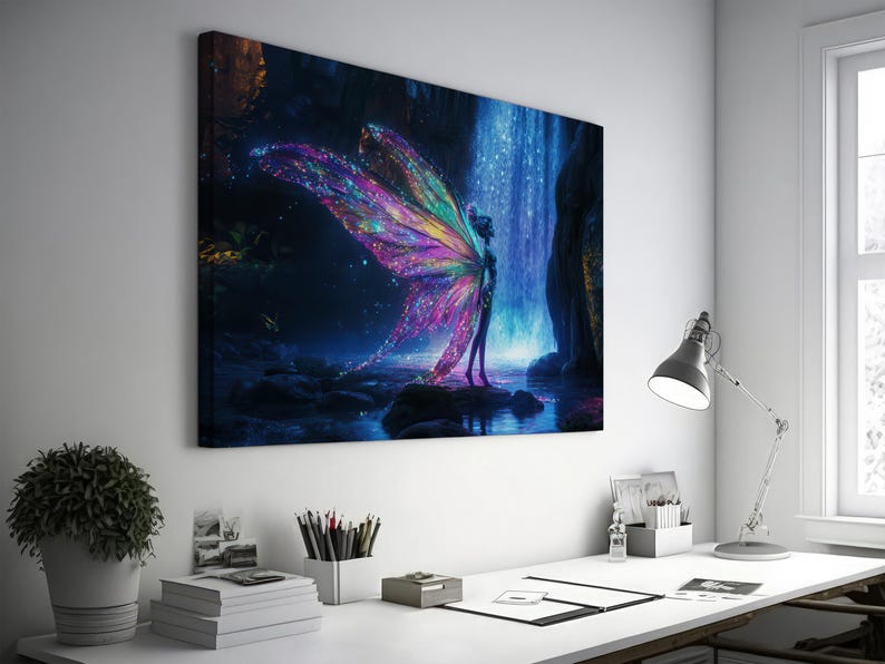 Enchanted Fairy Art Painting, Magical Fairy Canvas Print, Enchanted ...