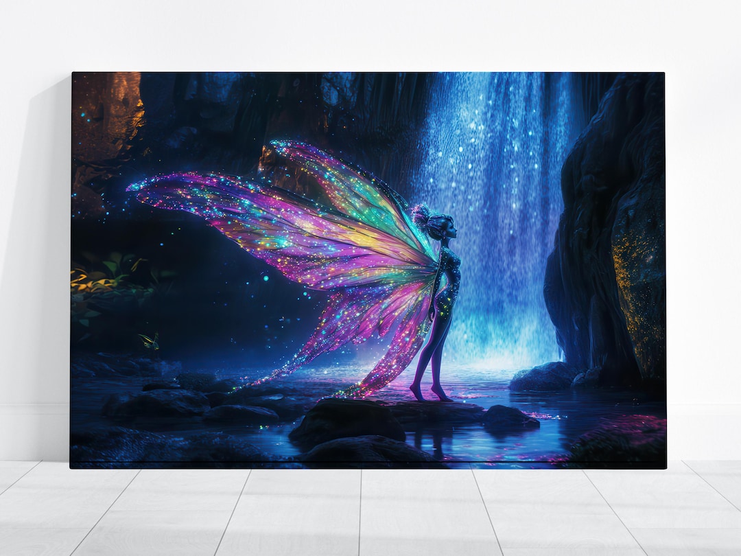 Enchanted Fairy Art Painting, Magical Fairy Canvas Print, Enchanted ...