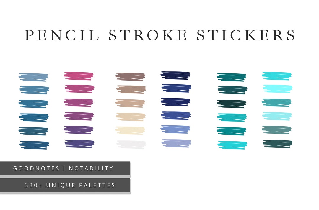 Pencil Marks Scribble Stickers | Handmade Stickers | Digital Planner ...