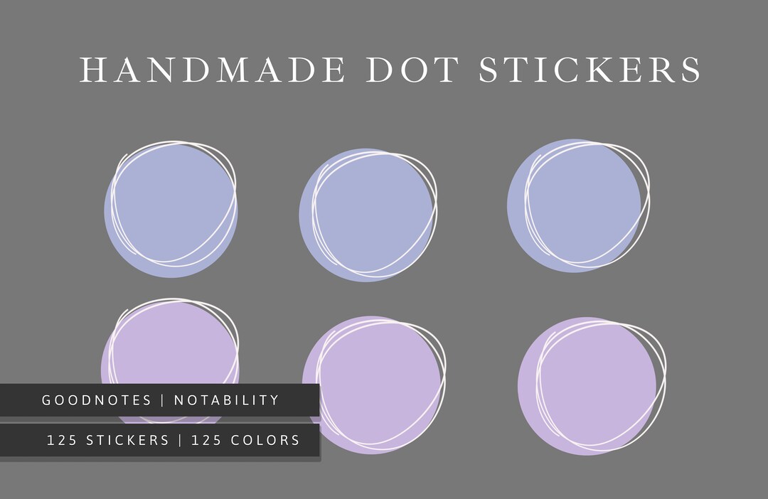 Hand-drawn Dot Stickers Handmade Stickers Digital Planner Goodnotes ...