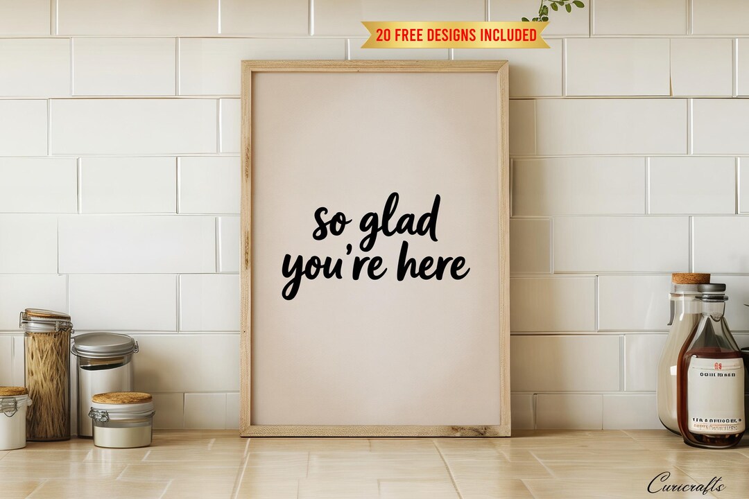 So Glad You're Here Print: Entryway Wall Art, Guest Room Decor Digital ...