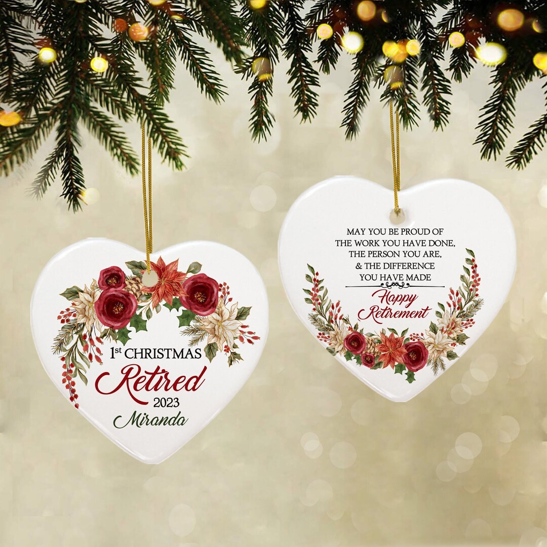 First Christmas Retired Ornament, Custom Retired Gift, Happy Retirement ...