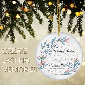 Personalized Memorial Christmas Ornament - Custom in Loving Memory ...