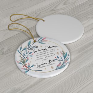 Personalized Memorial Christmas Ornament - Custom in Loving Memory ...