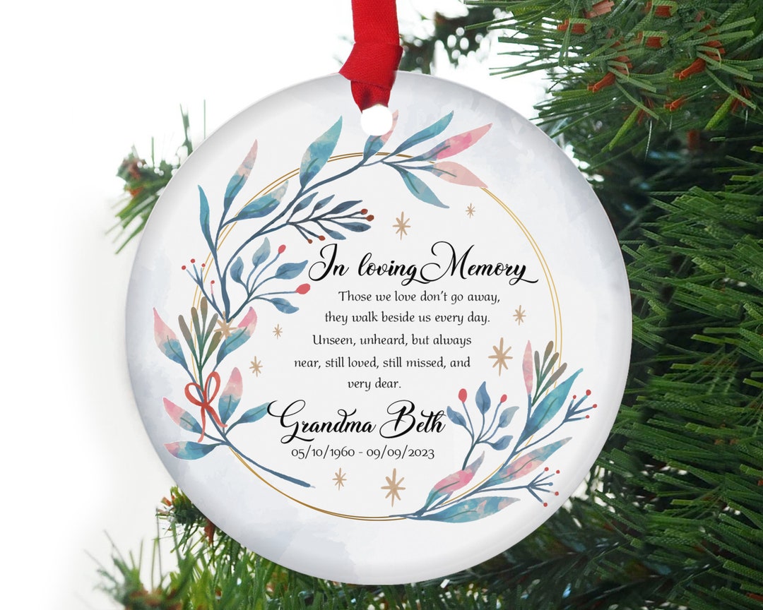 Personalized Memorial Christmas Ornament - Custom in Loving Memory ...