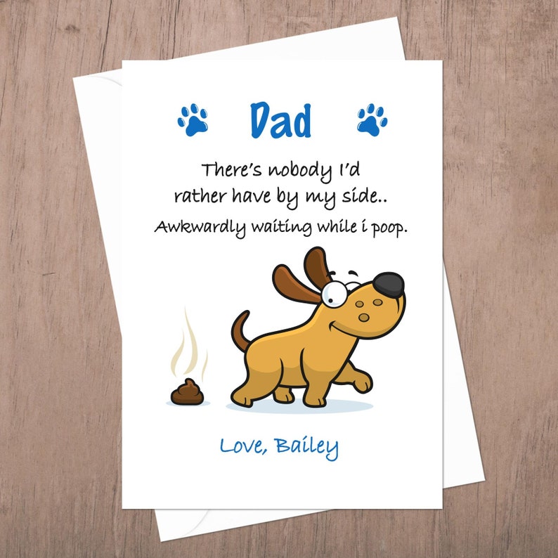 Dog Dad Card Funny Gift From Dog Happy Fathers Day Card From - Etsy