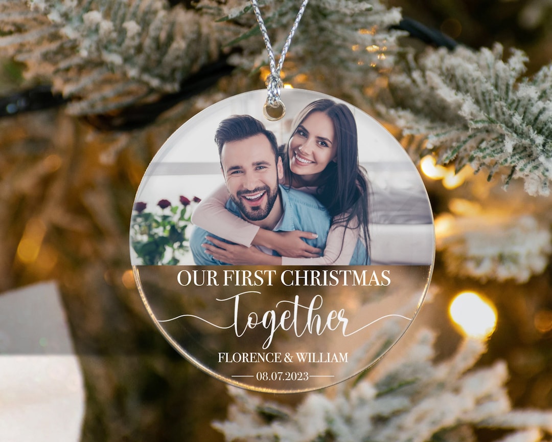 First Christmas Together Ornament, Personalized Photo Ornament, Couple ...