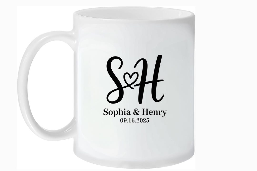 Personalised Engraved Engagement Pottery Mug, Engagement Pottery Mug ...