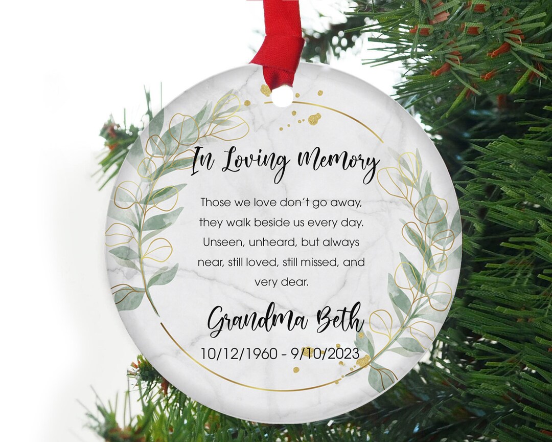 In Loving Memory of Grandma Ornament, Grandmother Sympathy Gift, Custom ...