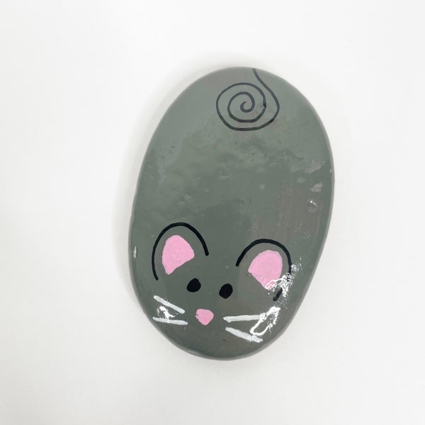 Mouse Rock Painted - Etsy