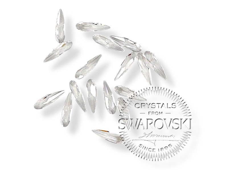 Swarovski 2304 Crystal Raindrop Pendants: Faceted Clear Jewelry Design ...