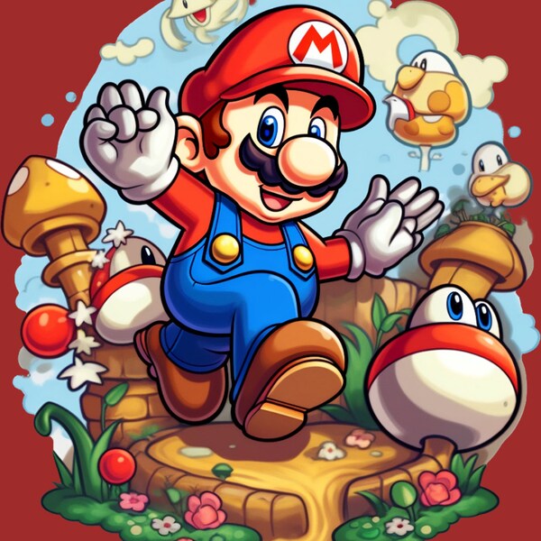 Super Mario Clip Art - Etsy UK