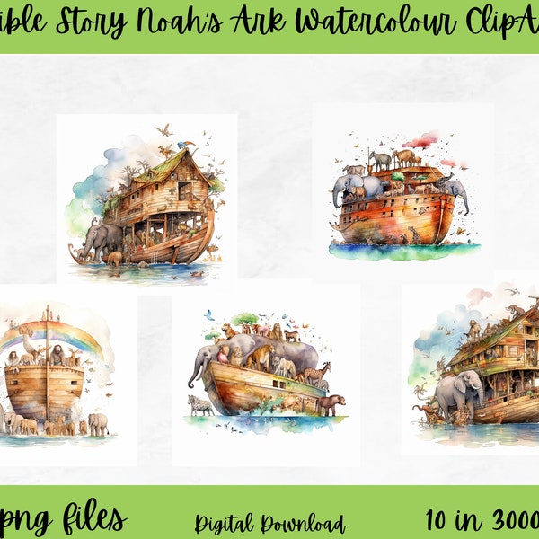 Noahs Ark Clipart - Etsy