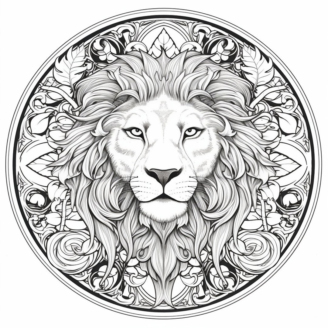 Animal Mandala Coloring Pages (set of 20) - Etsy