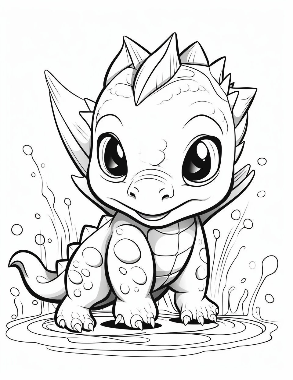 Chibi Dragons Coloring Pages (set of 15) - Etsy