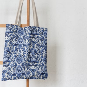 10 Dutch Delft Blue Patterns, Seamless Patterns, Vintage Windmills ...