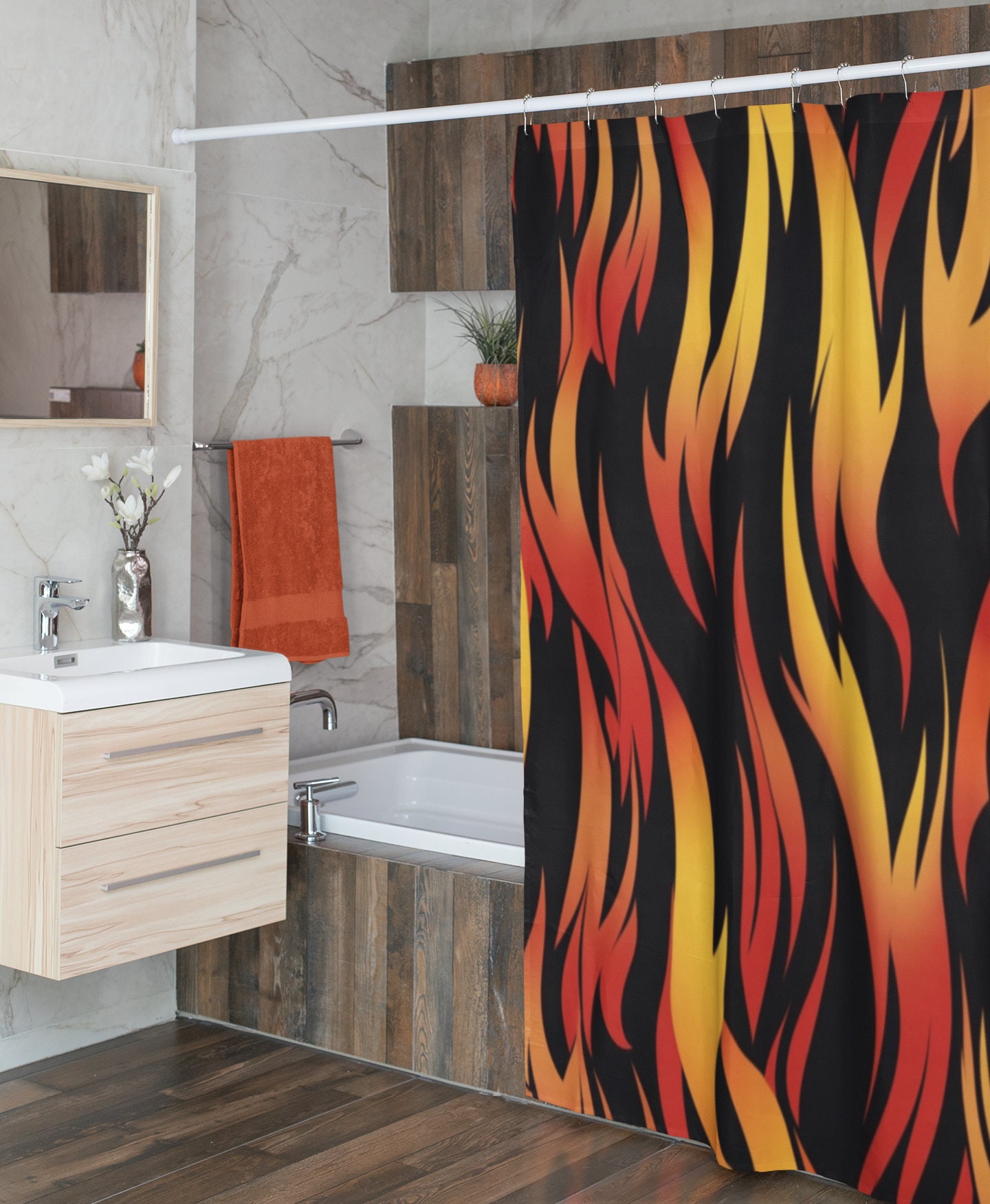 10 Flame Patterns, Seamless Pattern, Background, Decor, Digital Paper ...