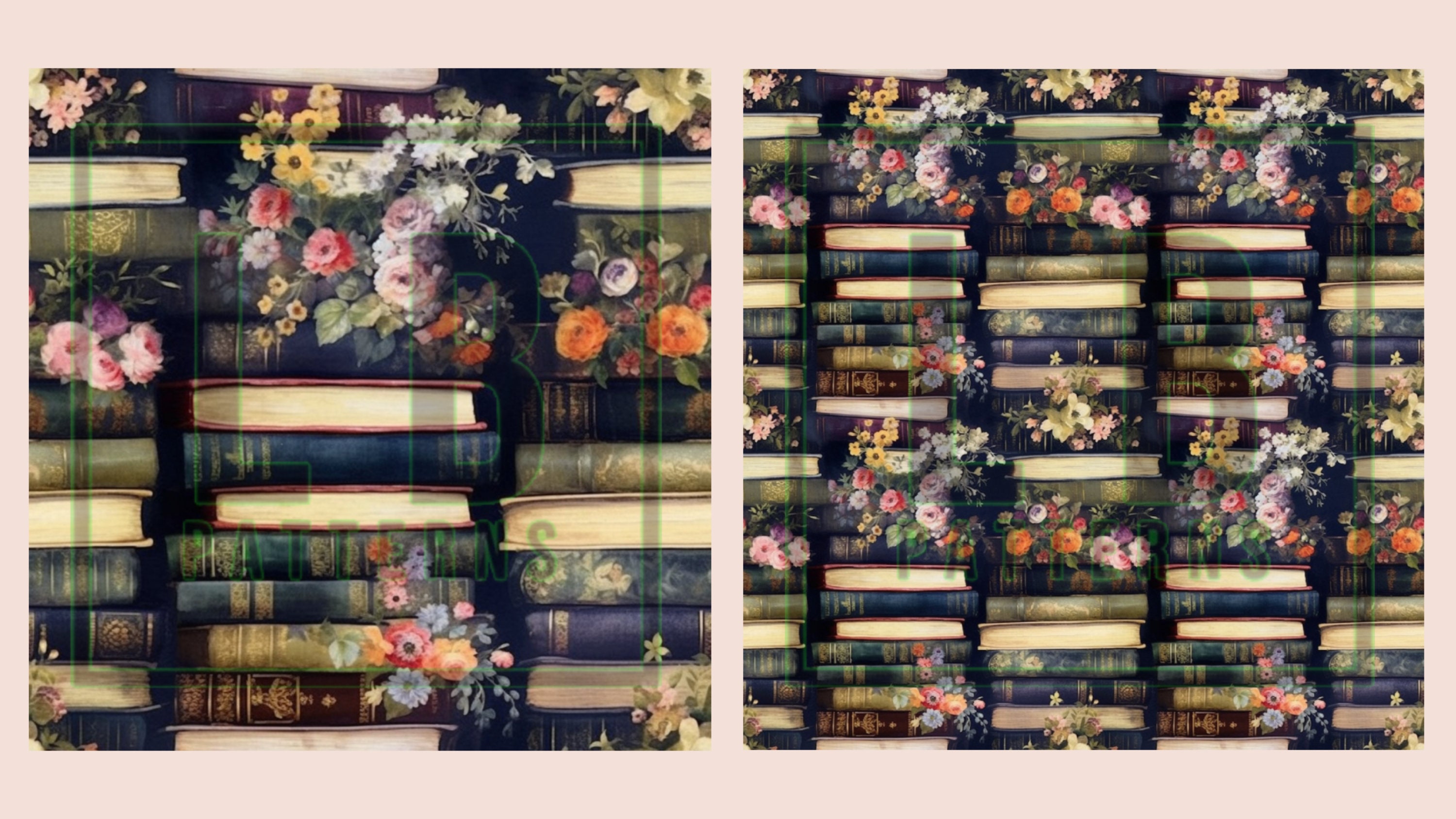 10 Watercolor Vintage Books, Seamless Patterns, Digital Paper, Bundle ...